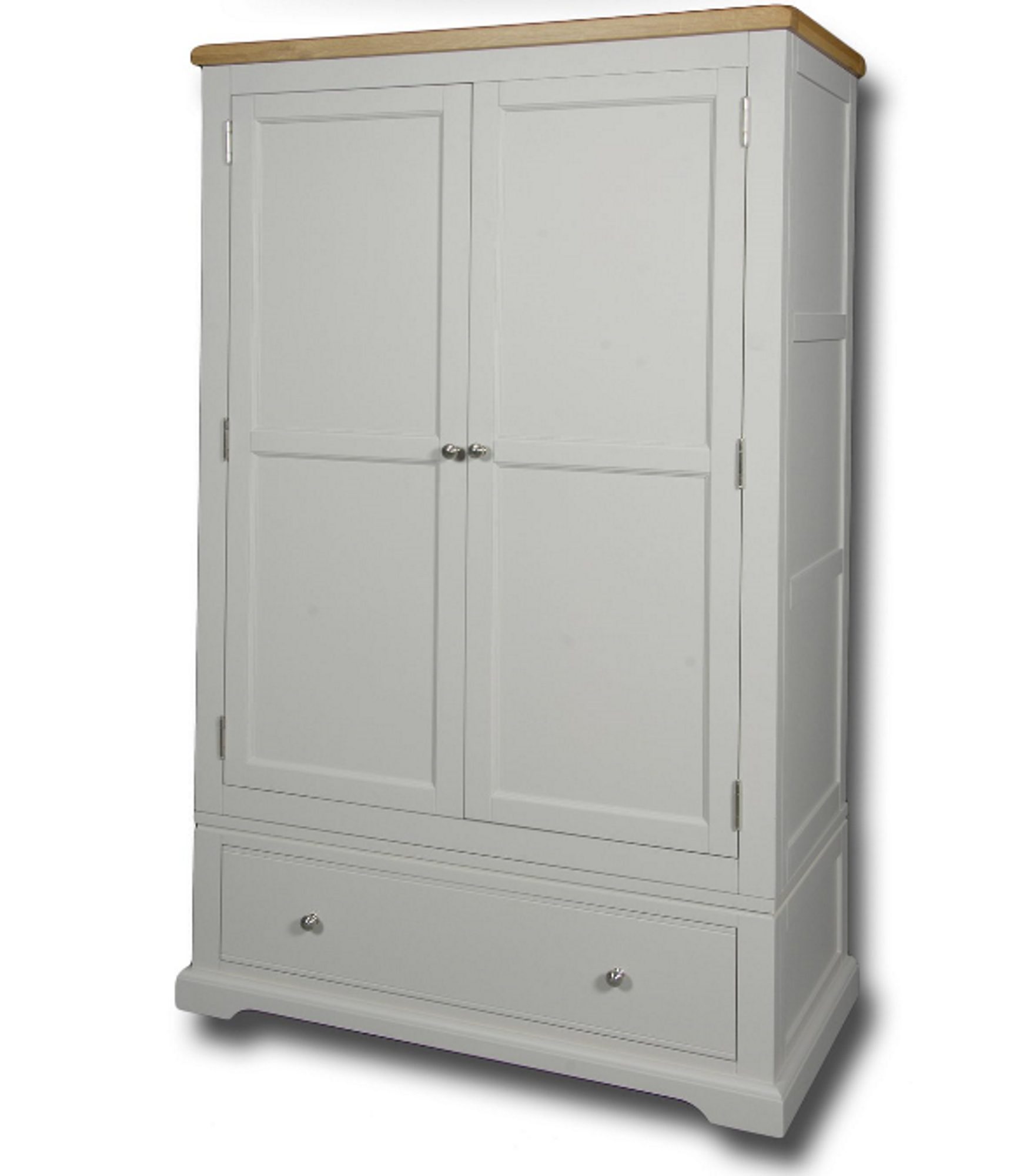 Real Wood Rio Painted 2 Door 1 Drawer Double Wardrobe - Wardrobes ...