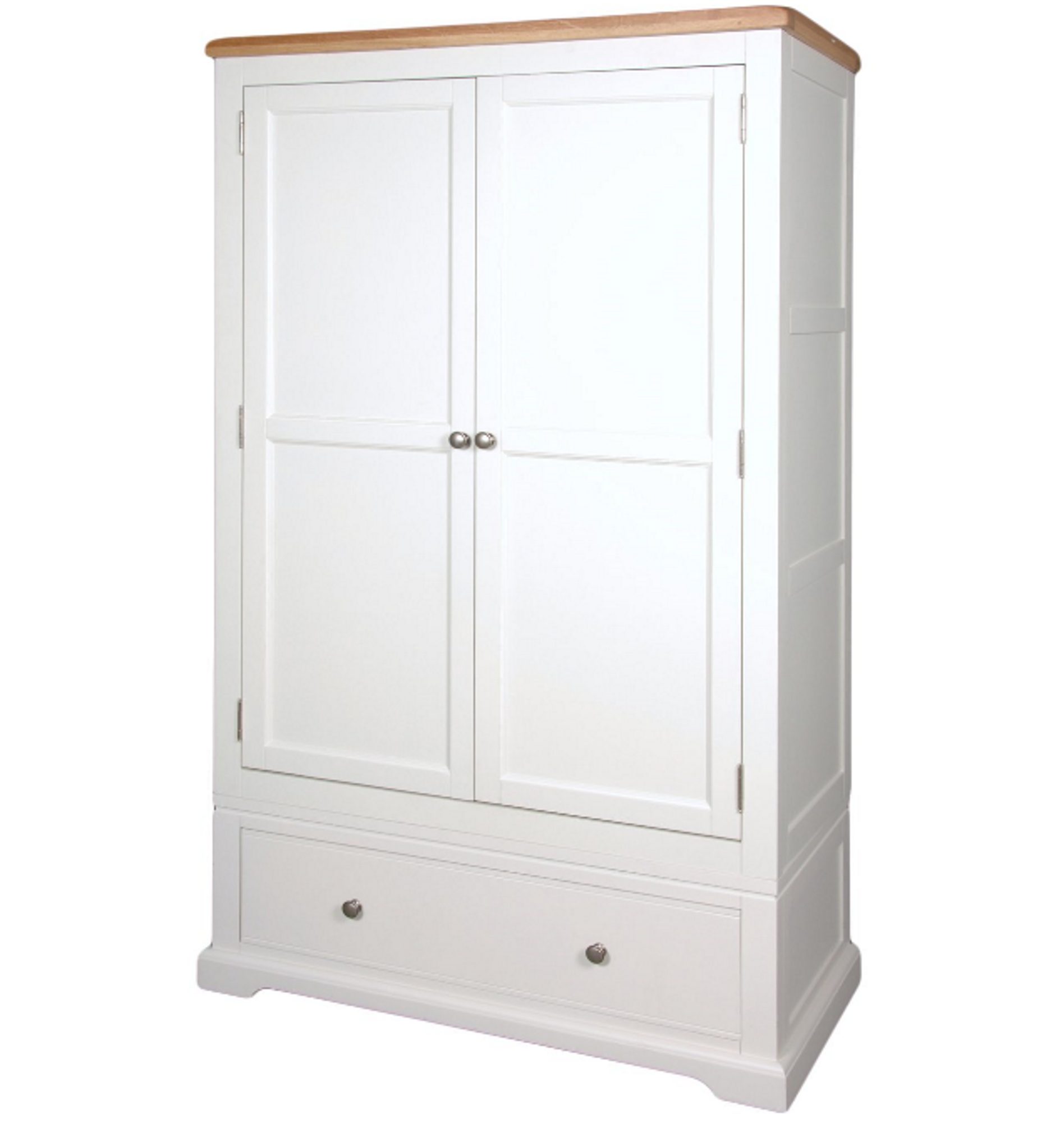 Real Wood Rio Painted 2 Door 1 Drawer Double Wardrobe - Wardrobes ...