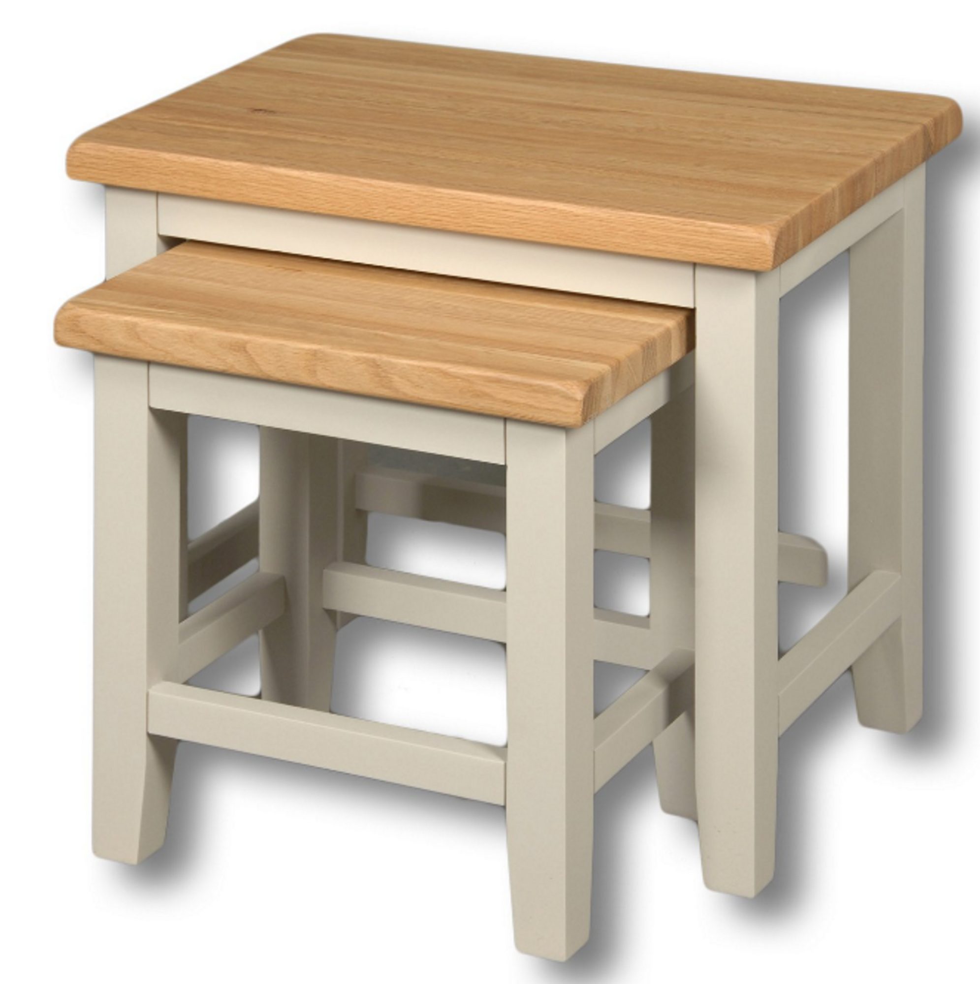 Real Wood Rio Painted Nest Of Two Side Tables - Nest of Tables - Hafren ...