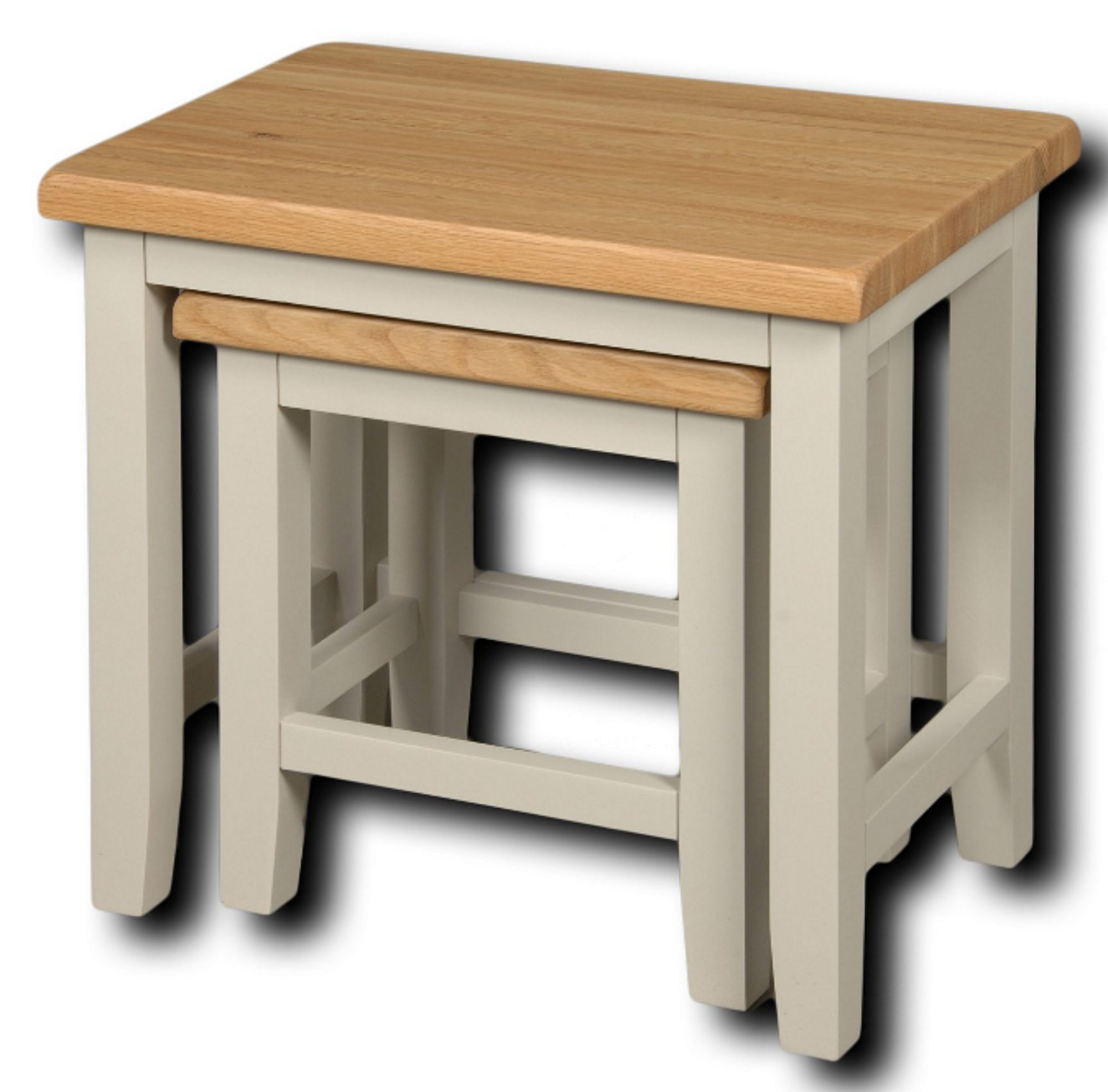 Real Wood Rio Painted Nest Of Two Side Tables - Nest of Tables - Hafren ...