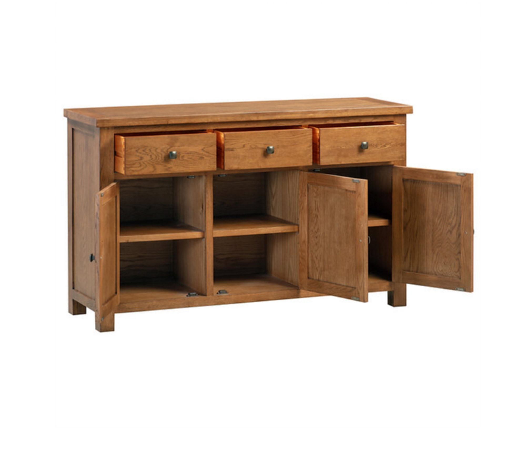 Devonshire Living Devonshire Dorset Rustic Oak 3 Door Sideboard ...