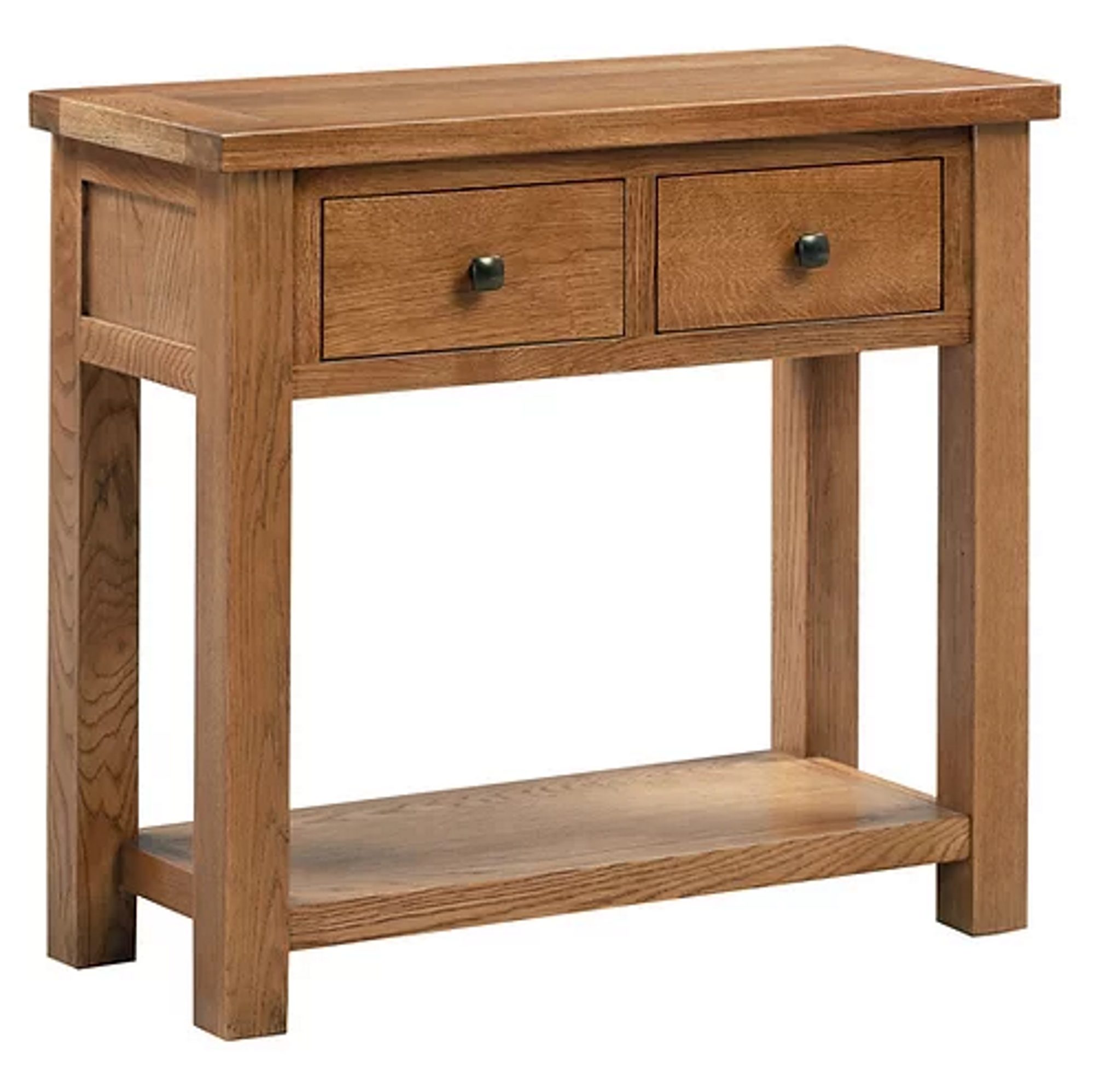 Devonshire Living Devonshire Dorset Rustic Oak 2 Drawer Console Table - Console Tables - Hafren ...