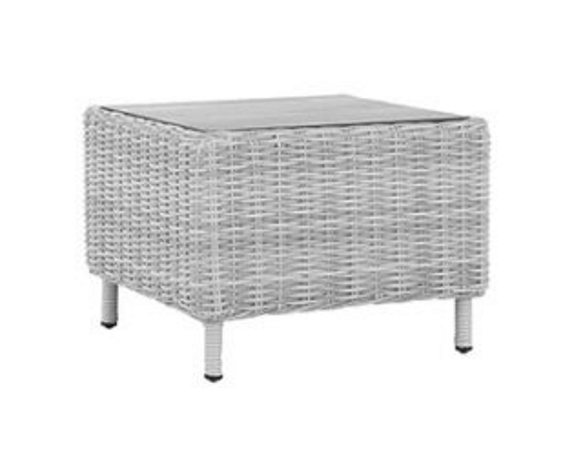 Daro Santorini Side Table With Glass Top - Lounging - Hafren Furnishers