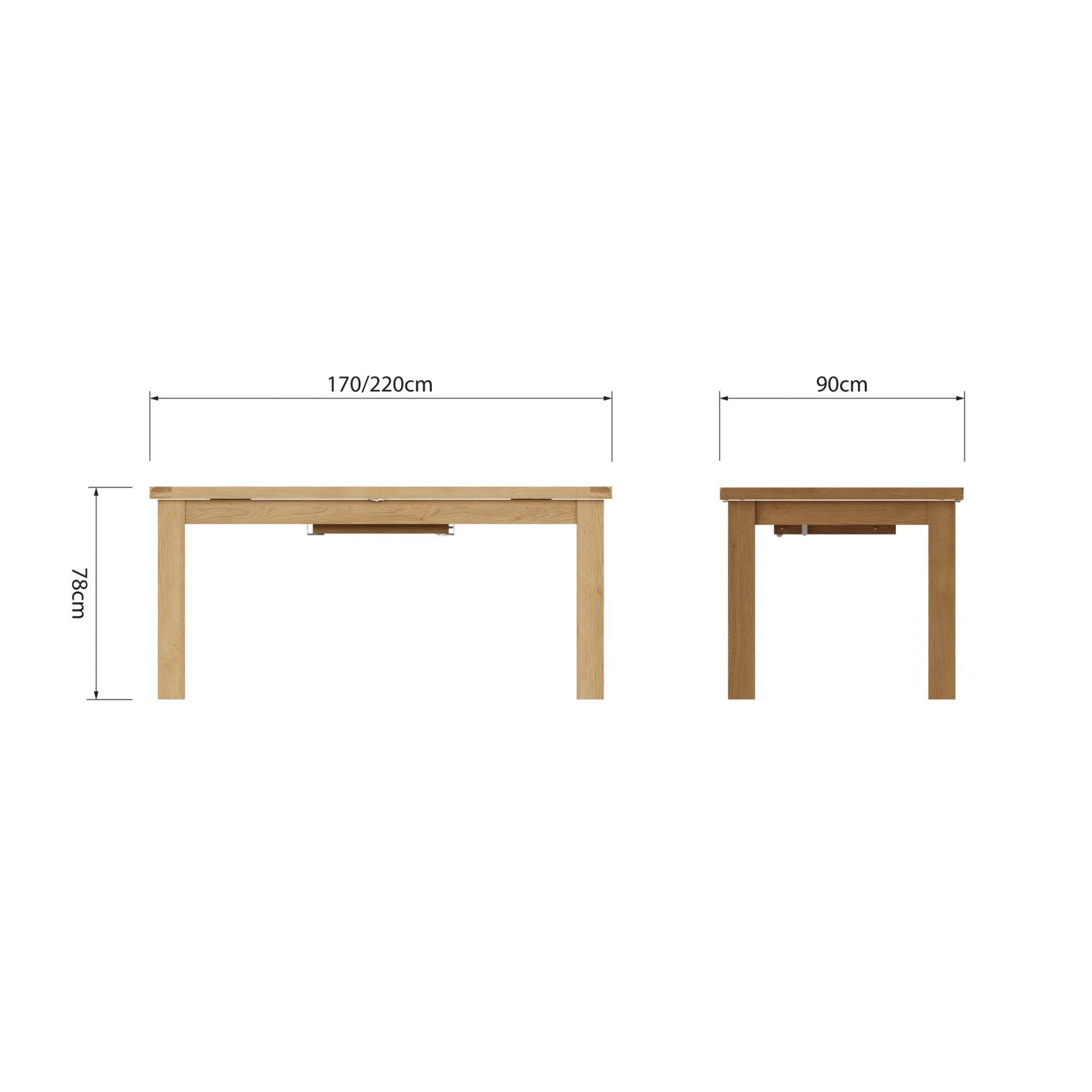 Hafren Collection KCO 1.7m Butterfly Extending Table - Dining Tables ...