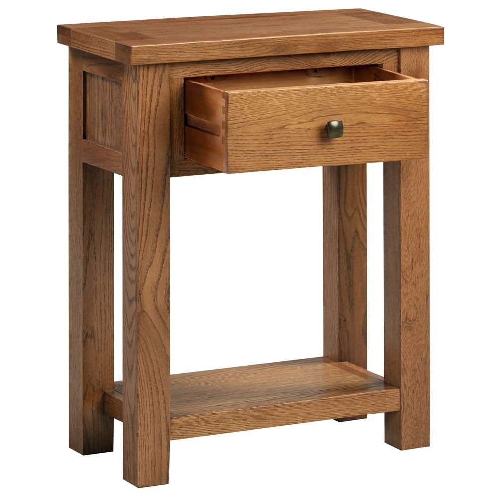 Devonshire Living Devonshire Dorset Rustic Oak Small Console Table - Console Tables - Hafren ...