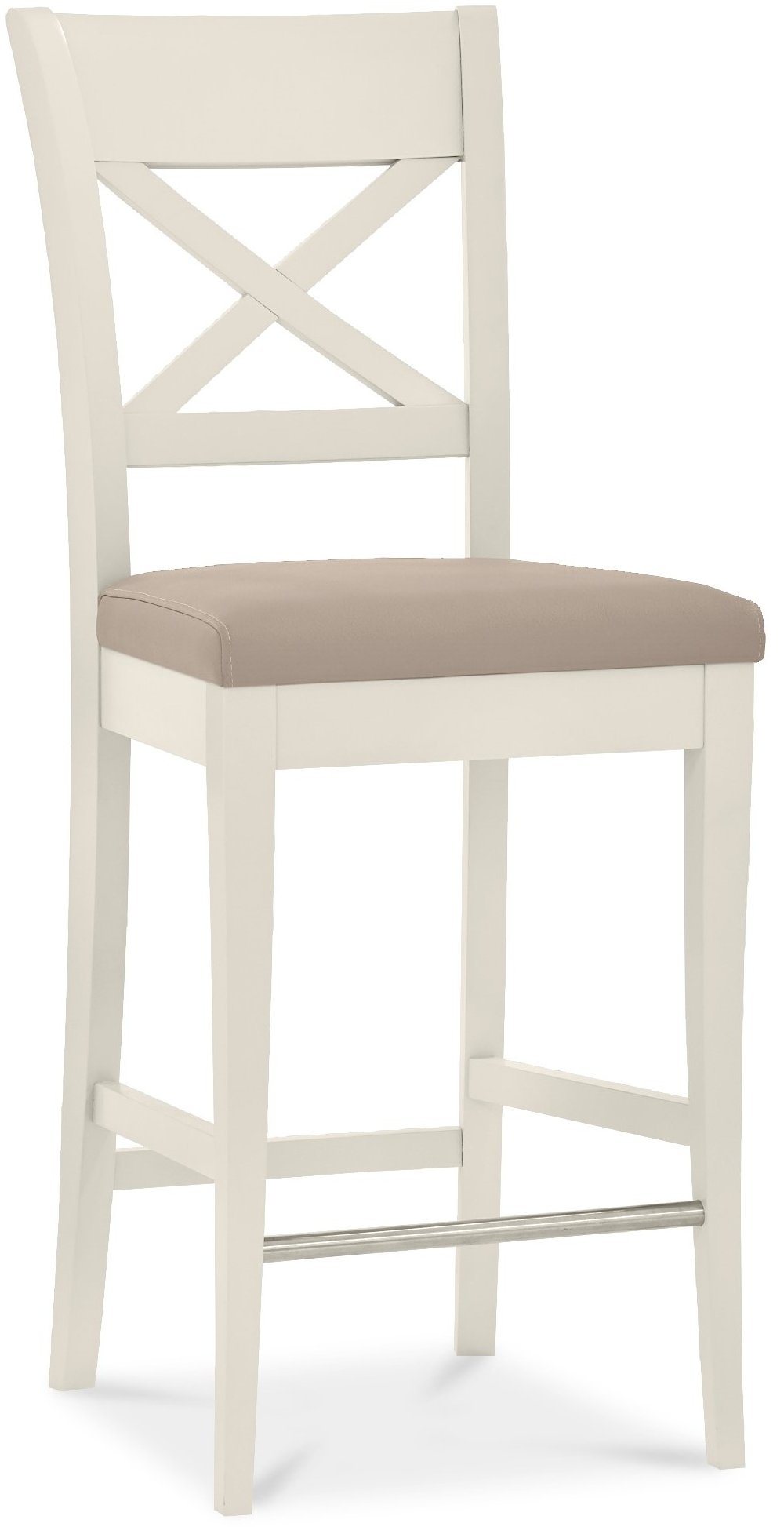 Bentley Designs Montreux Cross Back Bar Stool Leather - Bar Stools ...