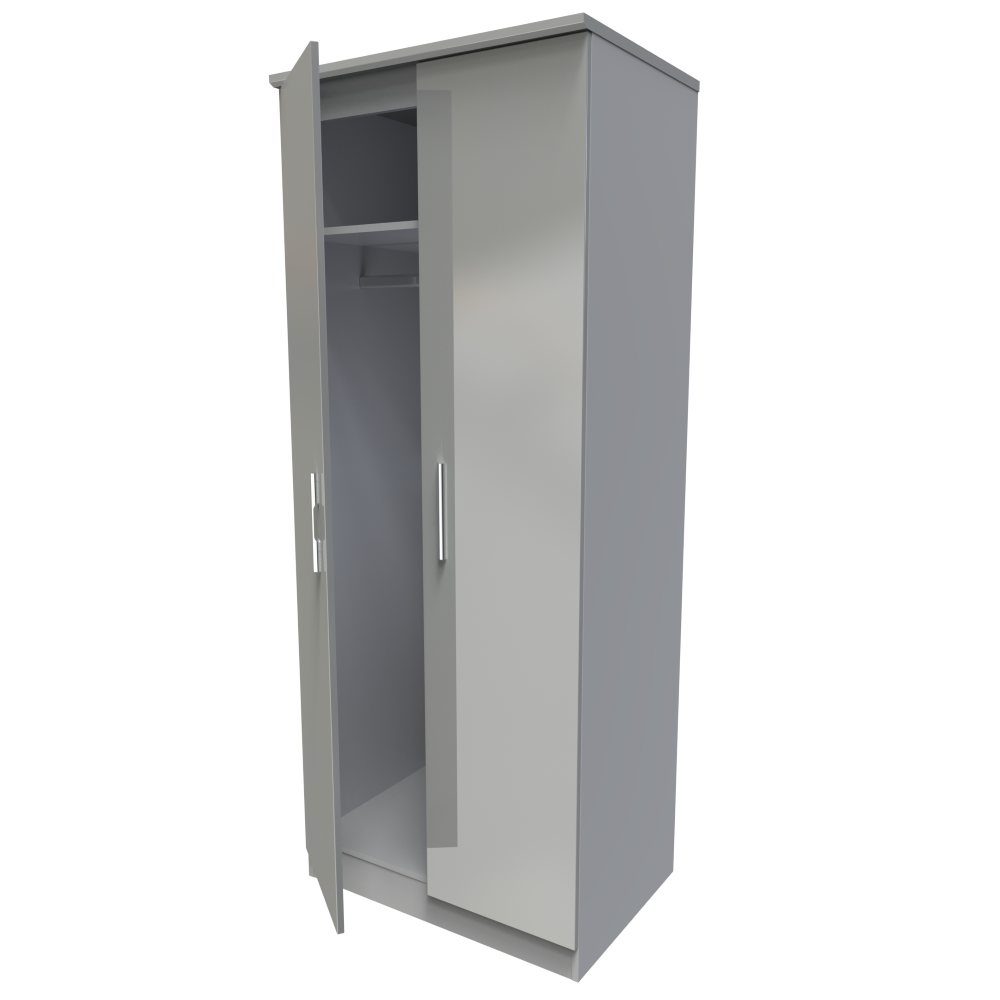 Welcome Furniture Knightsbridge Tall 2 Door Plain Wardrobe - Wardrobes ...