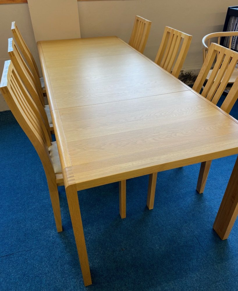 Ercol Bosco Extending Dining Table & Six Chairs - Clearance Living ...