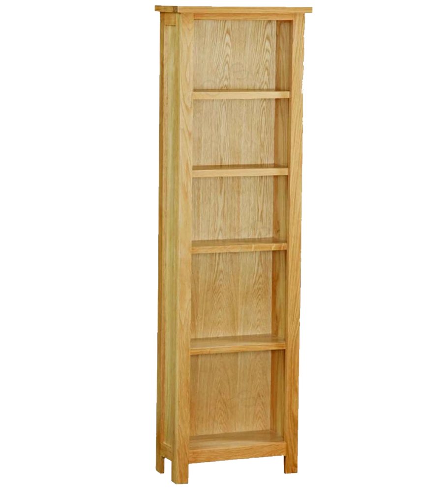 Global Home New Trinity Oak Slim Bookcase - Cabinets & Display Units ...