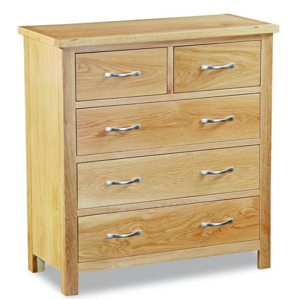Global Home New Trinity Oak 2 Over 3 Chest - Chest of Drawers - Hafren ...