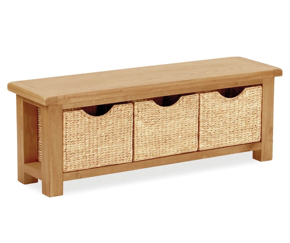 Global Home Salisbury Bench With Baskets - Benches - Hafren Furnishers