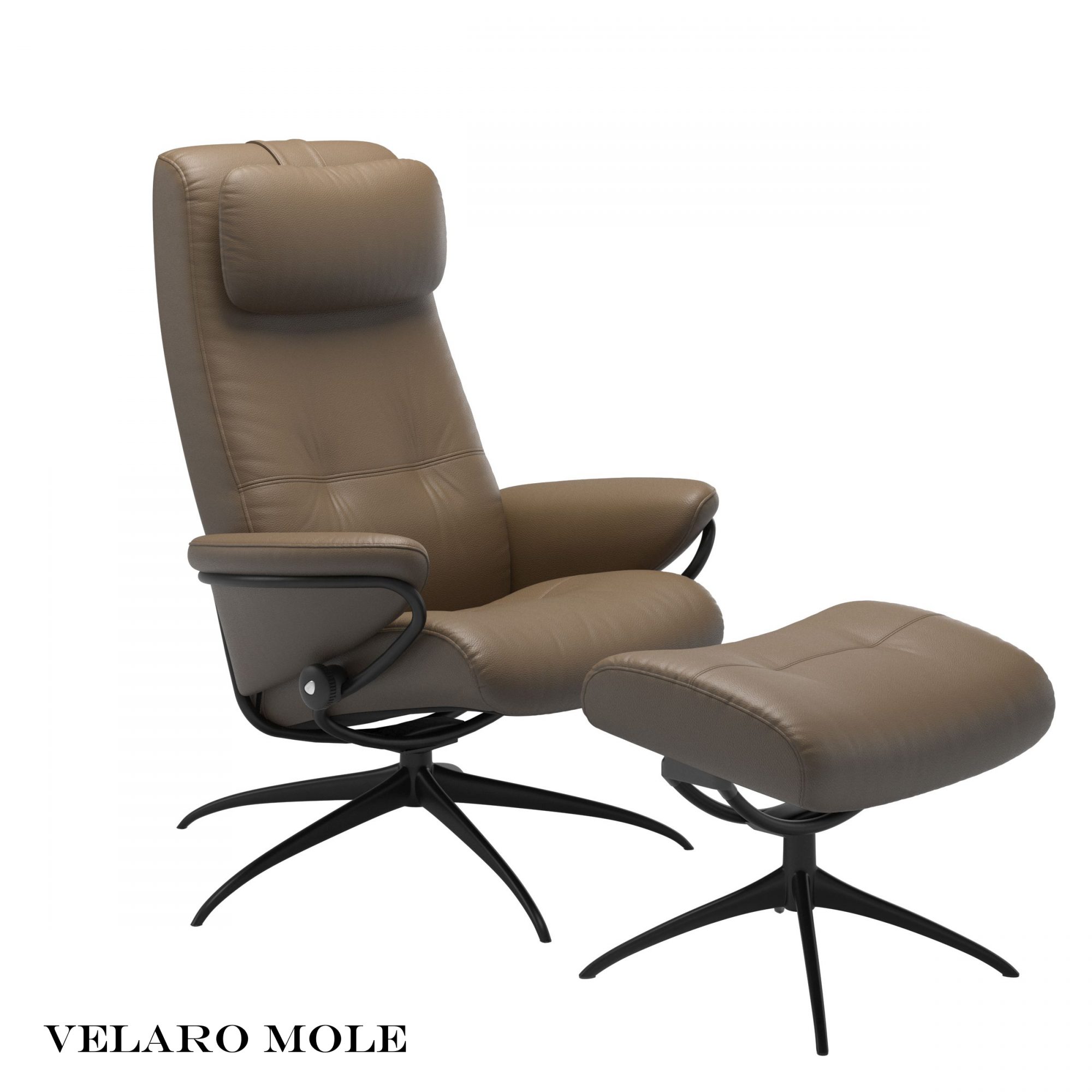 Stressless Berlin Star Base Recliner High Back Chair & Footstool ...