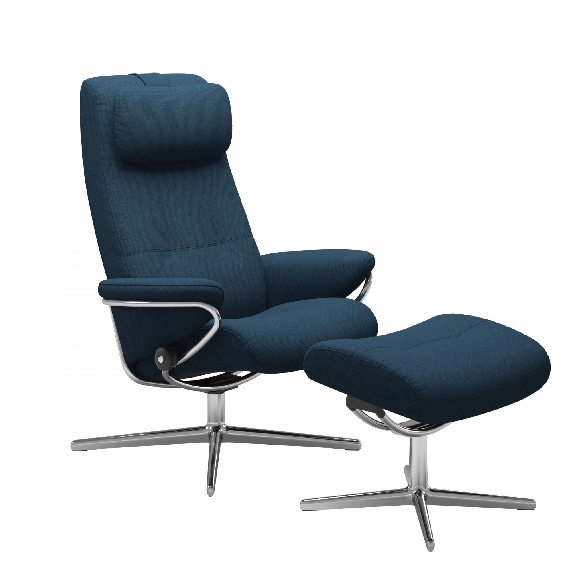 Stressless Berlin Recliner High Back Chair & Footstool (Cross Base ...