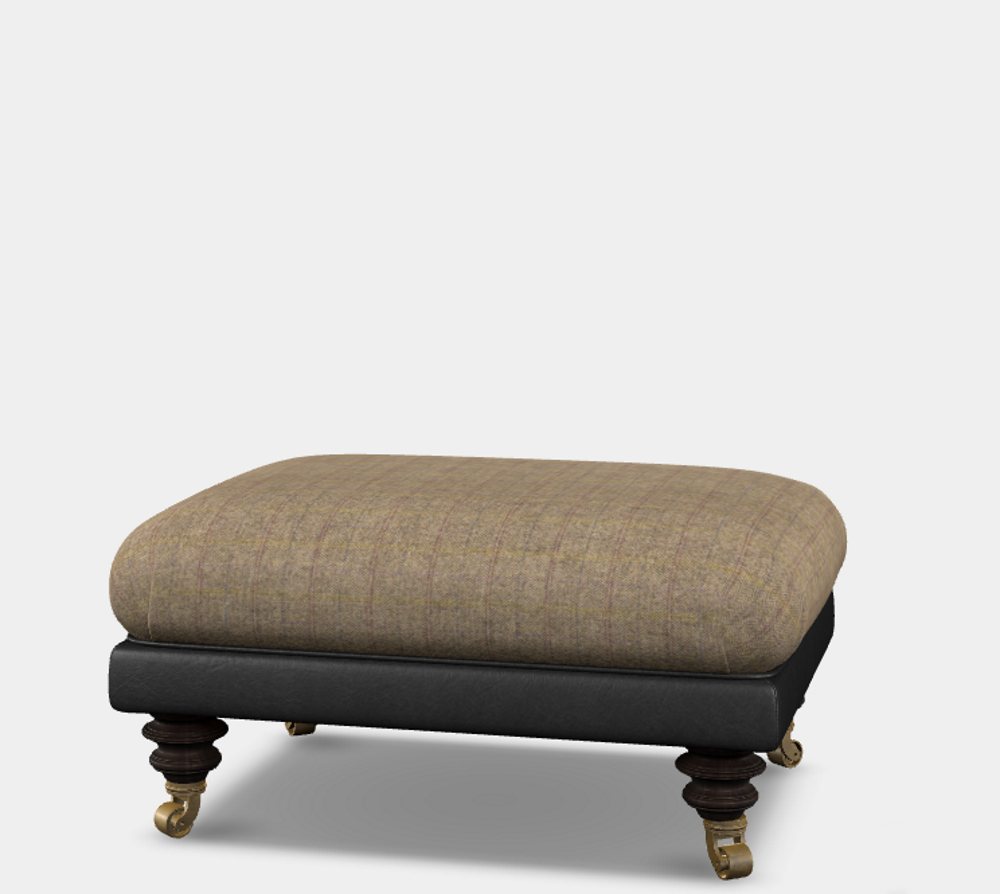 Tetrad Taransay Harris Tweed & Leather Stool - Footstools - Hafren ...