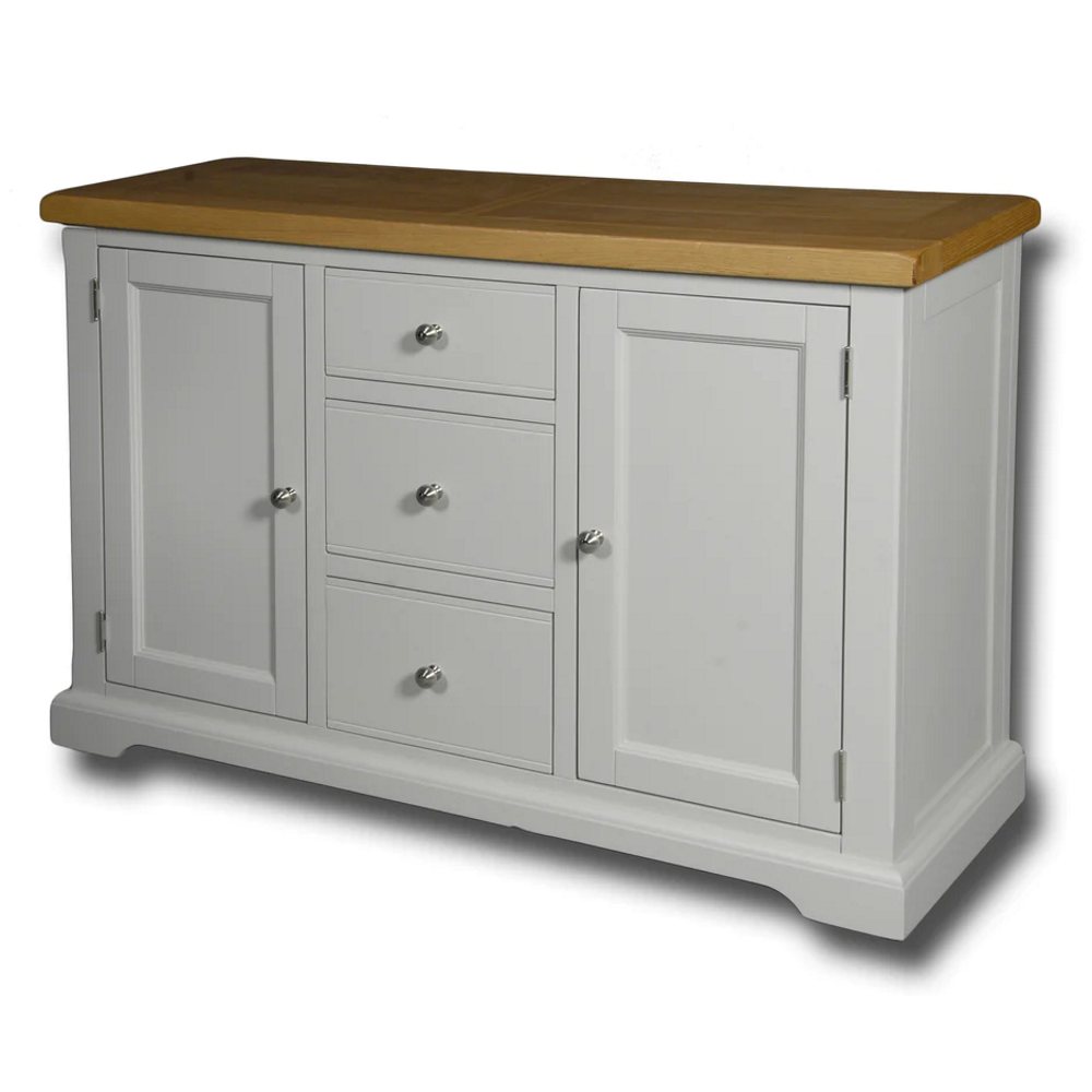 Real Wood Rio Painted 3 Drawer 2 Door Dresser Base - Sideboards ...
