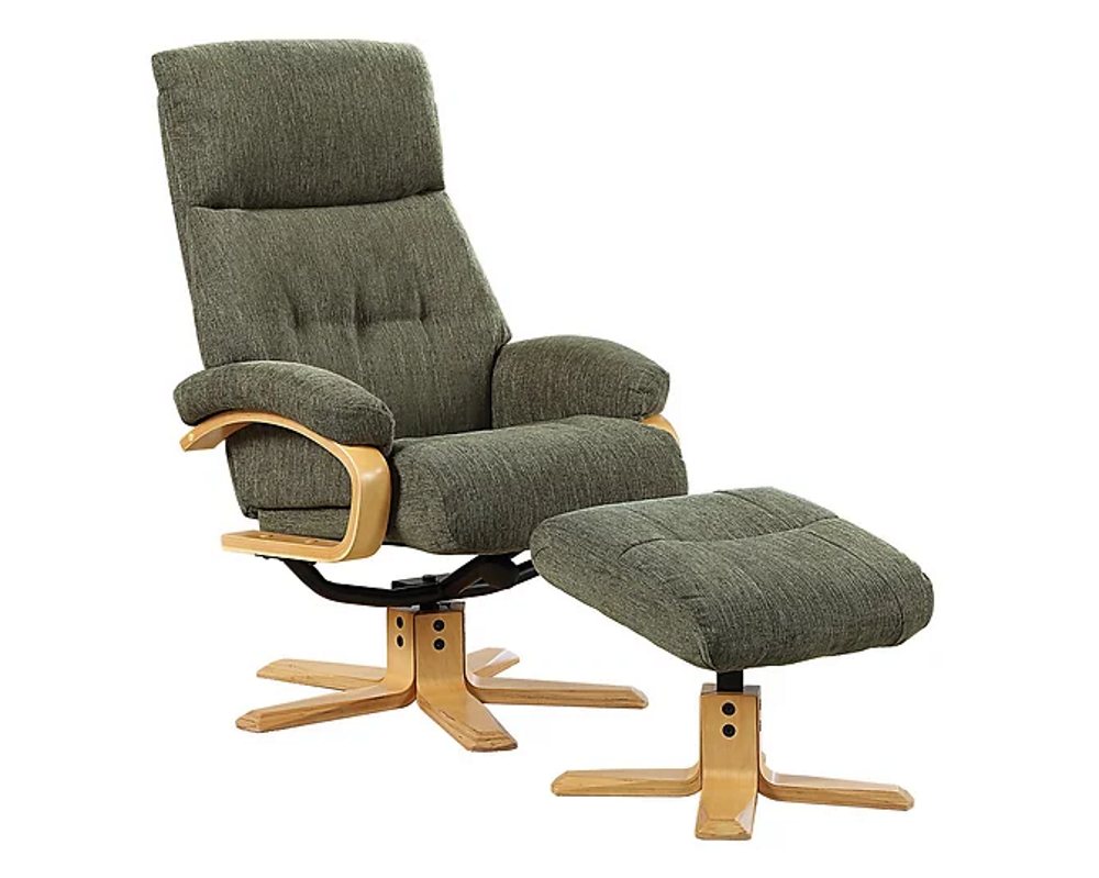 Global Furniture Alliance GFA Vienna Swivel Recliner & Footstool ...