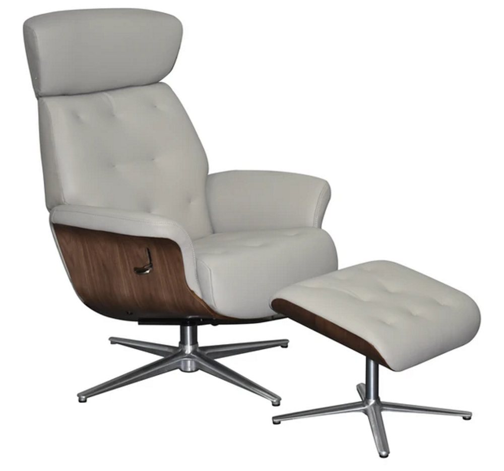 Global Furniture Alliance GFA Nordic Swivel Recliner & Footstool ...