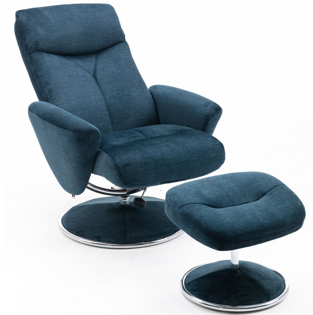Global Furniture Alliance GFA Paddington Swivel Recliner & Footstool ...