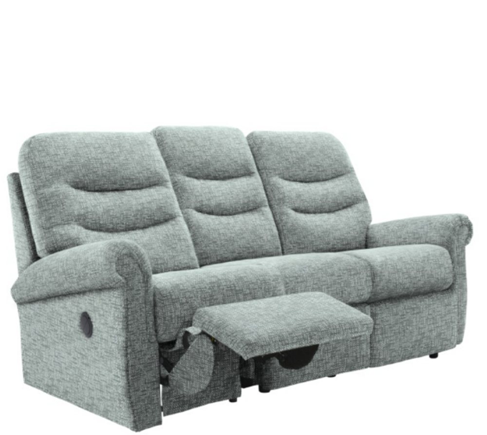 G Plan Holmes 3 Seater One Side Powered Reclining Sofa - Sofas - Hafren Furnishers