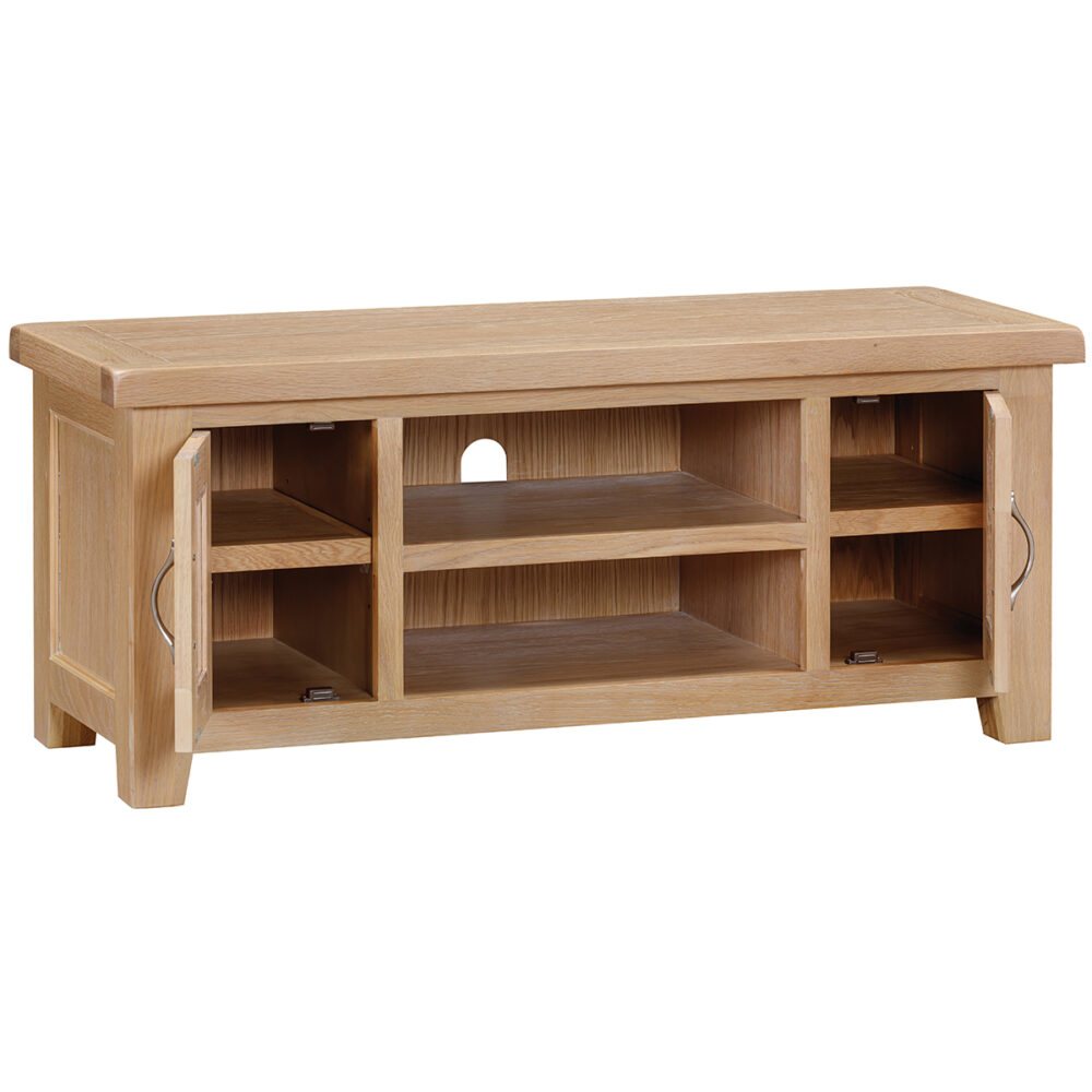 Devonshire Living Devonshire Wiltshire Oak Large TV Unit - TV & Media ...