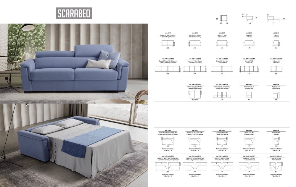 New Trend Concepts Scarabeo 3 Seater Maxi Sofa Bed - Sofa Beds - Hafren ...