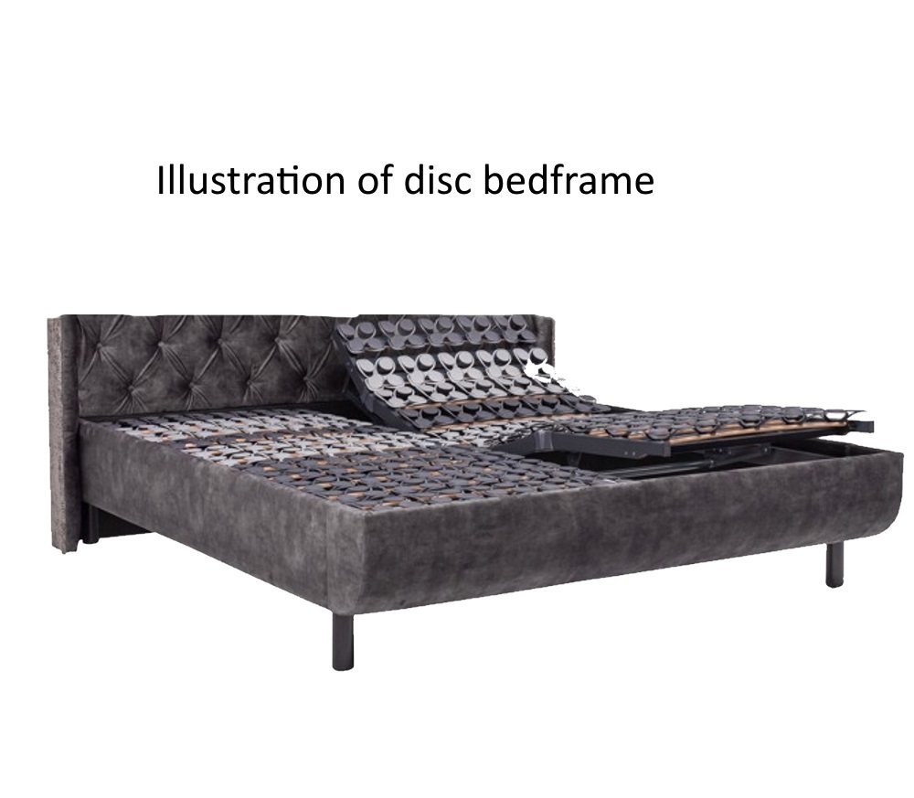Tempur Arc Static Disc Bedframe With Vertical Headboard - Bedframes ...