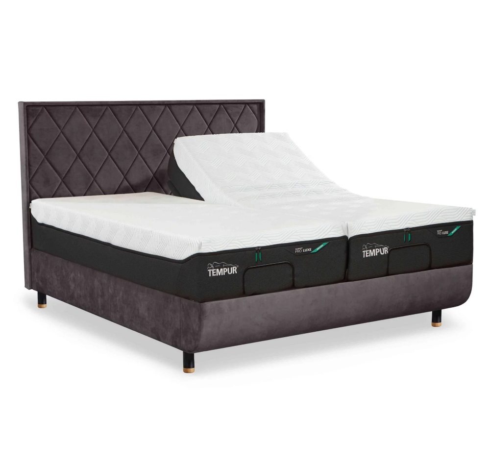 Tempur Arc Adjustable Disc Bedframe With Quilted Headboard - Bedframes ...