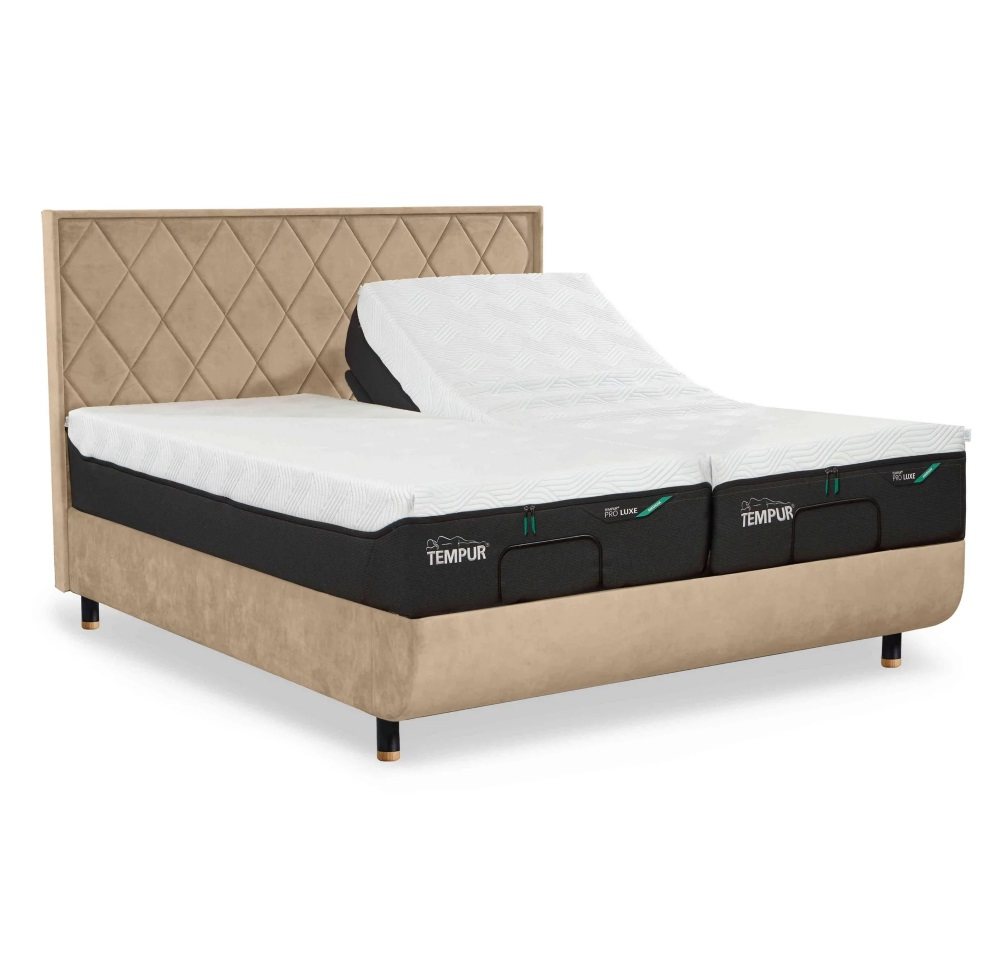 Tempur Arc Adjustable Disc Bedframe With Quilted Headboard - Bedframes ...