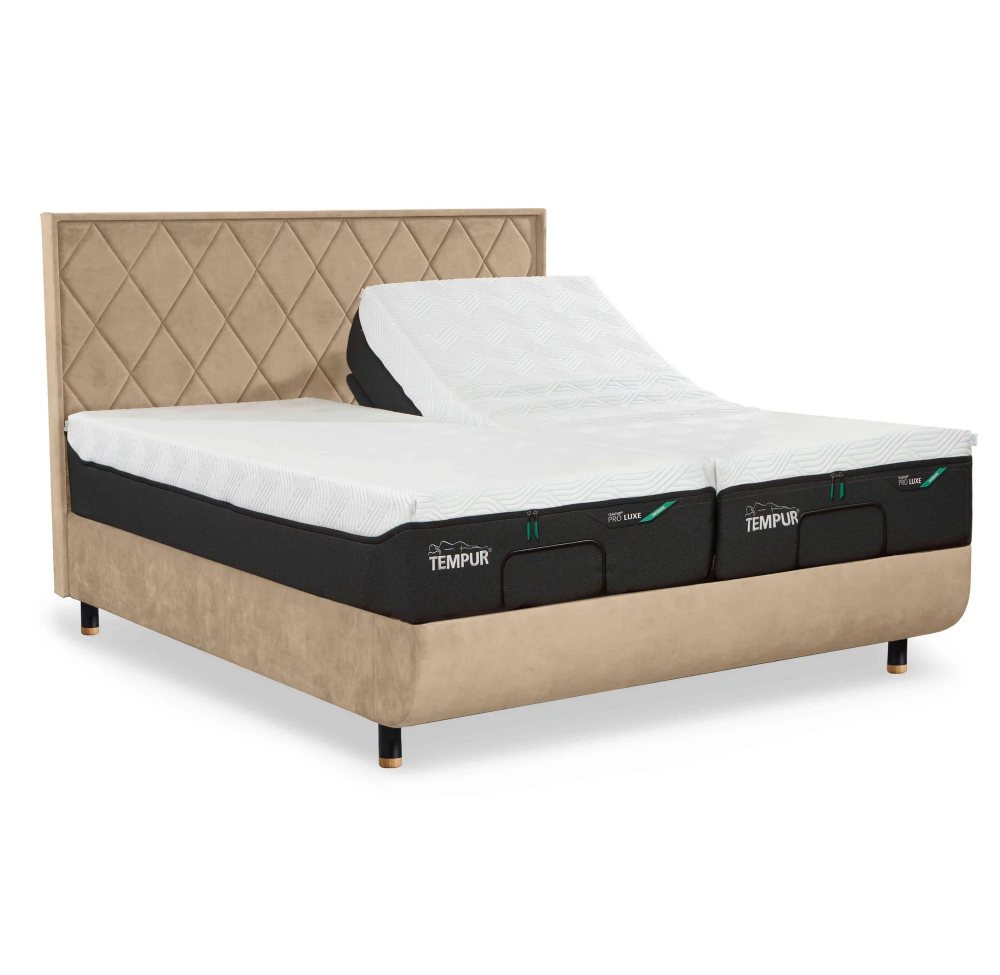 Tempur Ergo Smart Base Bed With Quilted Headboard - Bedframes - Hafren ...