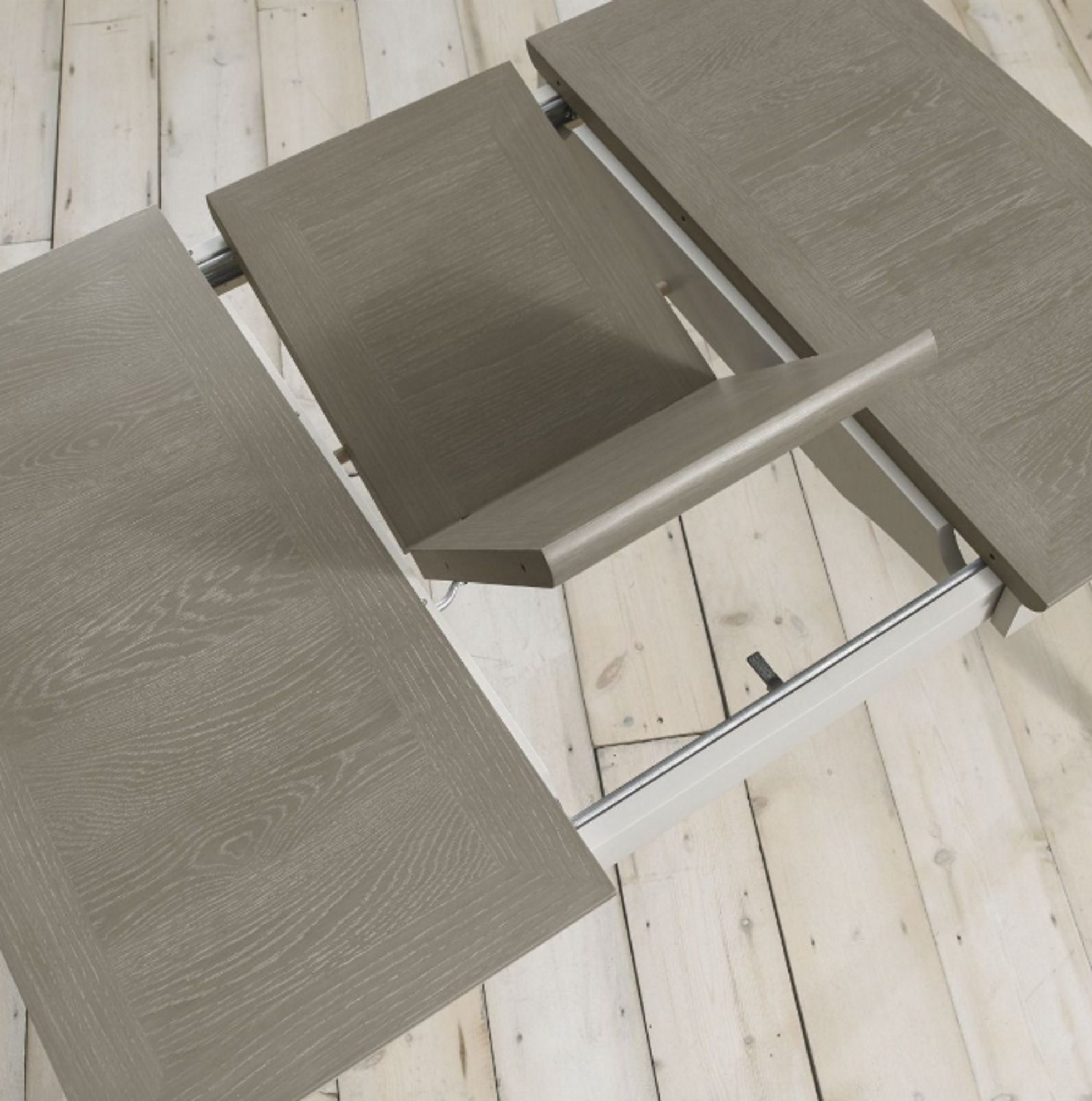 Bentley Designs Bergen Grey Washed Oak & Soft Grey Extending Dining ...