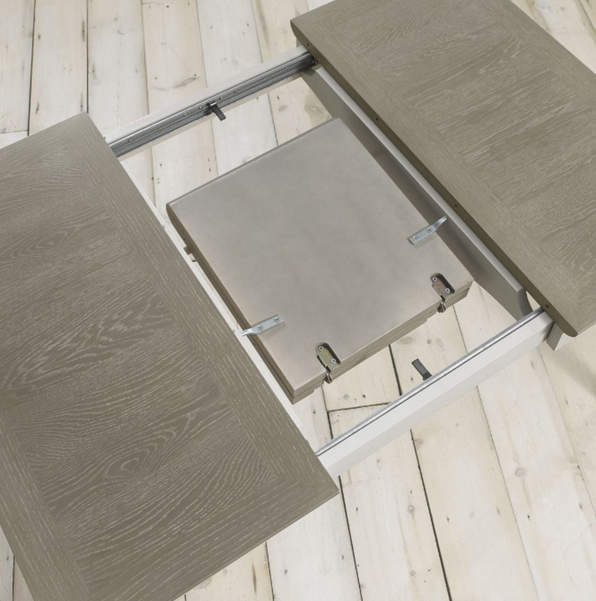 Bentley Designs Bergen Grey Washed Oak & Soft Grey Extending Dining ...