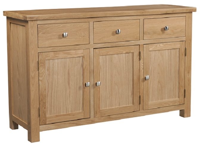 Devonshire Living Devonshire Dorset Light Oak 3 Door Sideboard ...