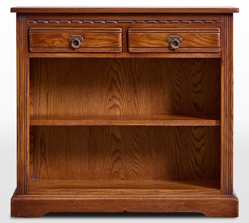 Wood Brothers Wood Bros Old Charm Low Bookcase With Drawers - Bookcases ...