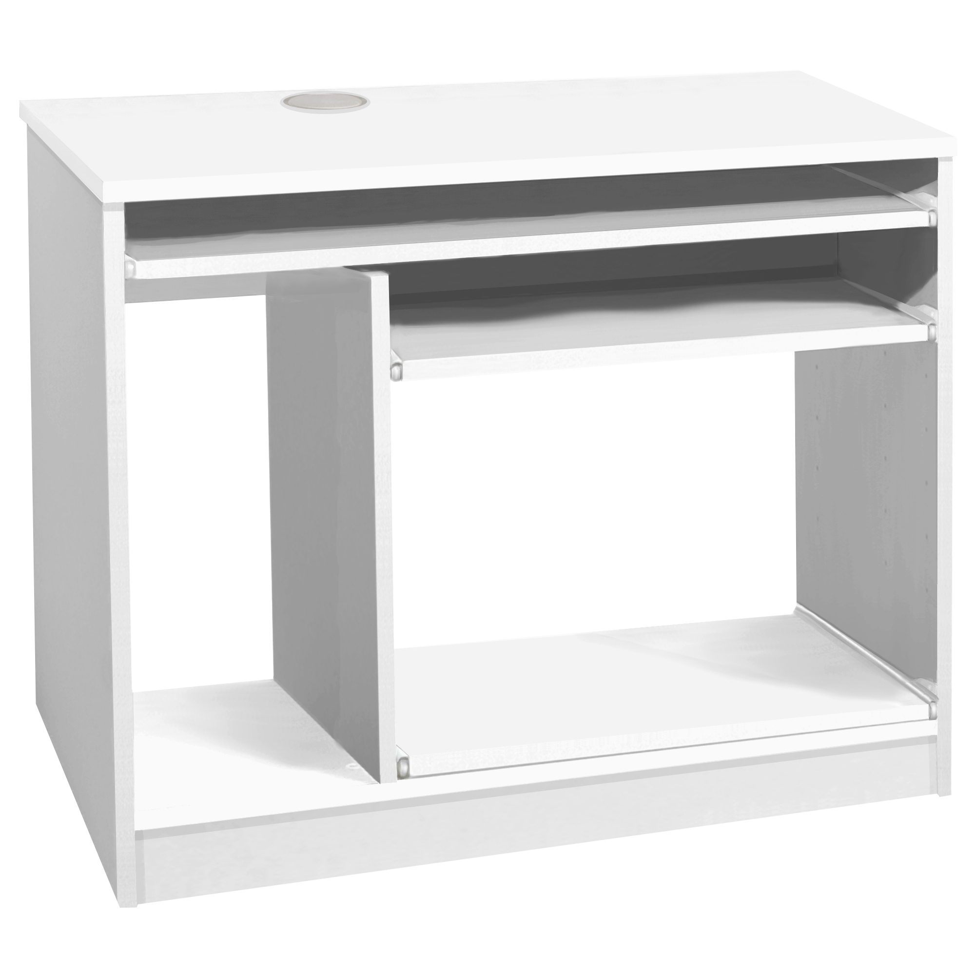 R White Cabinets Computer Work Station - Quick Buy - Hafren Furnishers