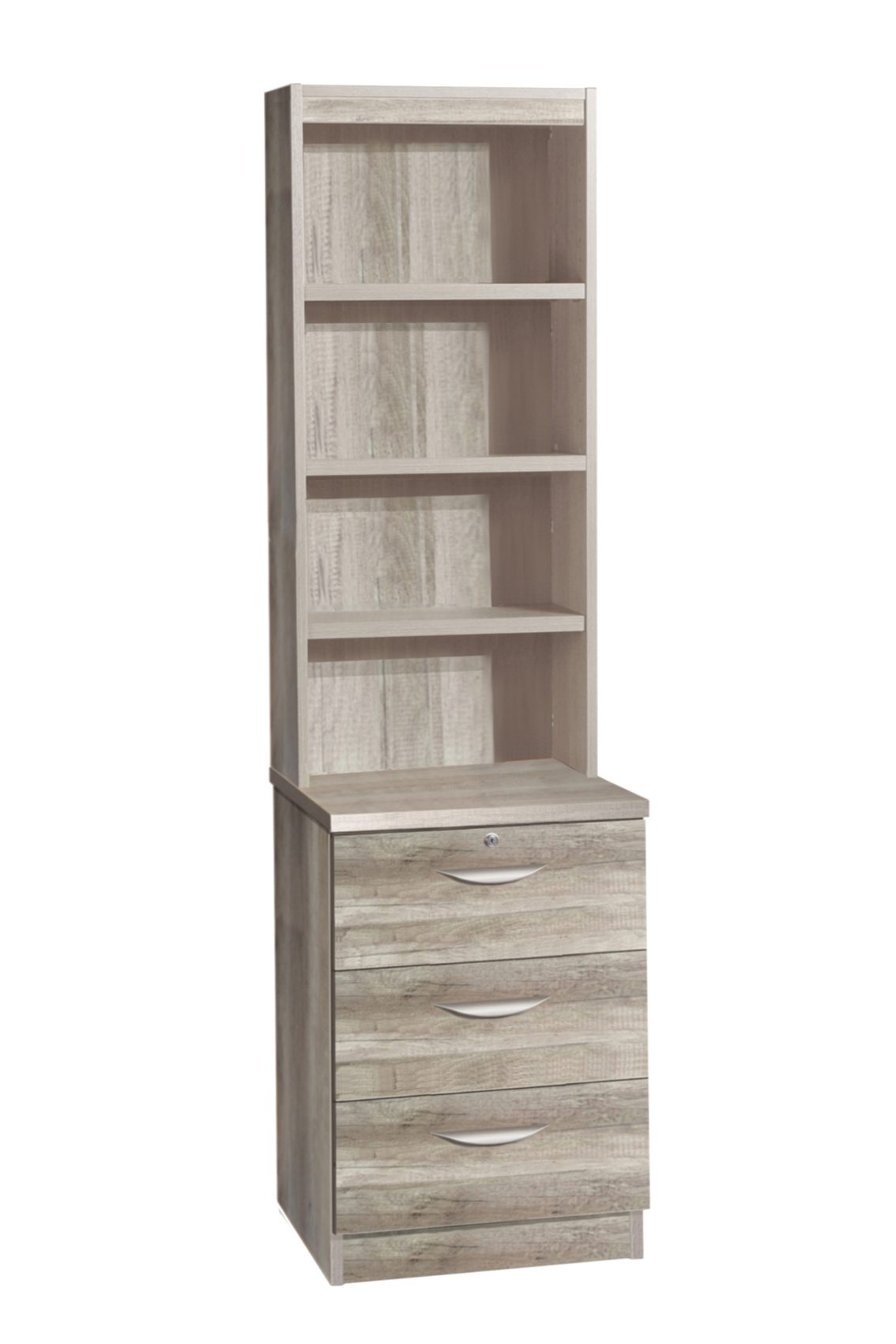 R White Cabinets Three Drawer CD/DVD Storage Unit With OSC Hutch ...