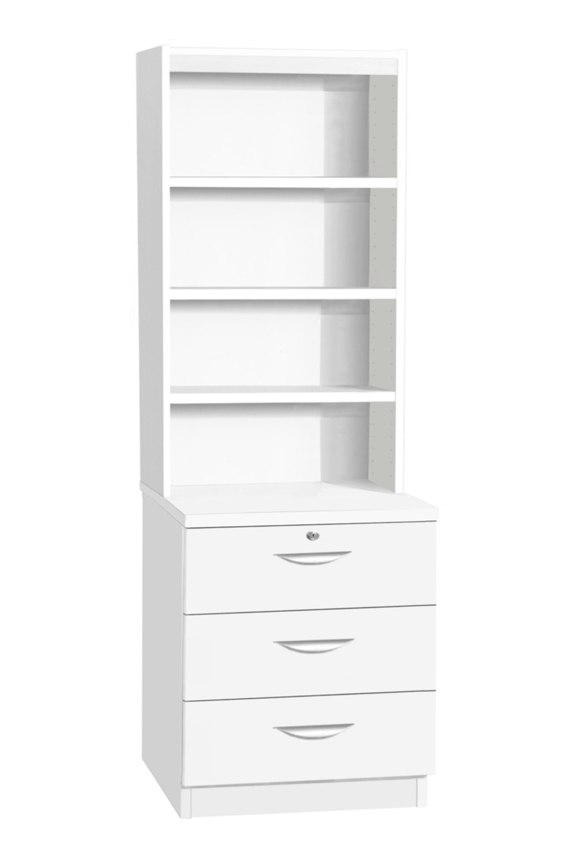 R White Cabinets Three Drawer CD/DVD Storage Chest With OSC Hutch ...