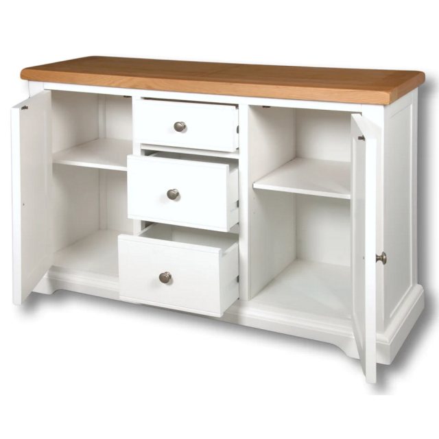 Real Wood Rio Painted 3 Drawer 2 Door Dresser Base - Sideboards ...